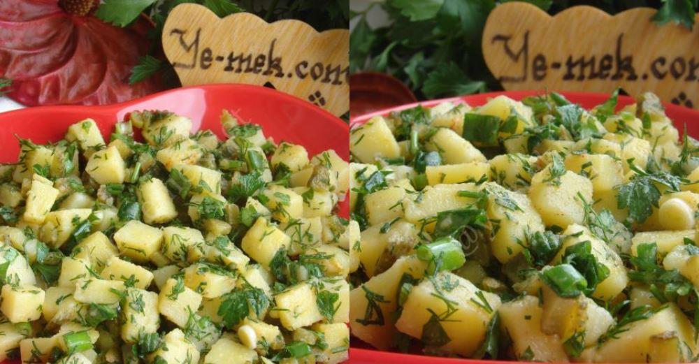Taze Soğanlı Patates Salatası Tarifi (Resimli Anlatım) | Yemek Tarifleri